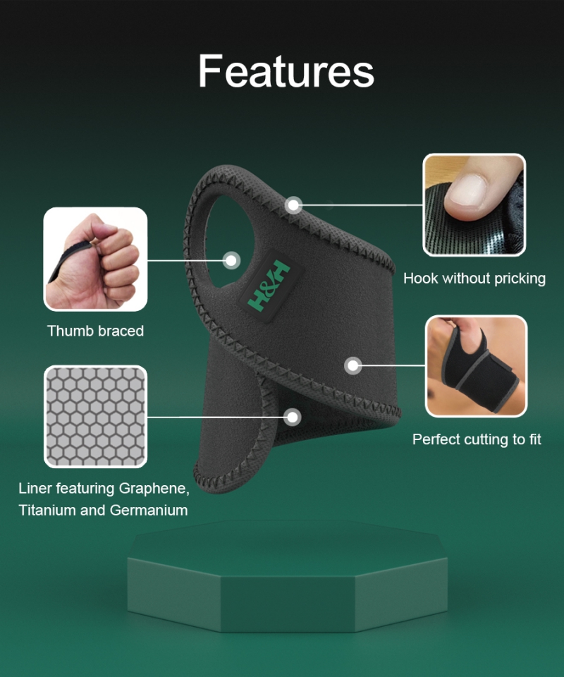 Graphene titanium germanium wrist brace